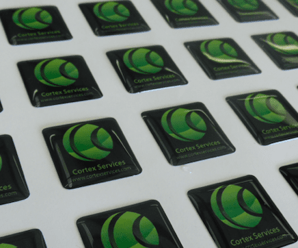 Square Domed Stickers Full Colour Print - The Label People