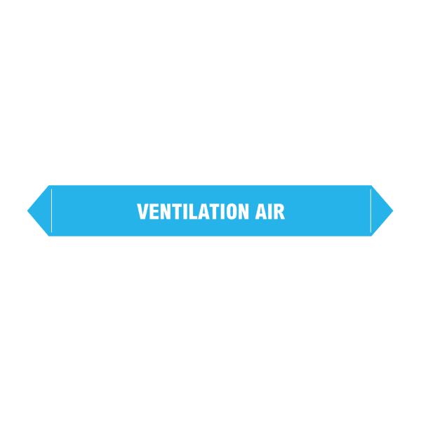 Flow marker Pk of 5 ventilation air – The Label People